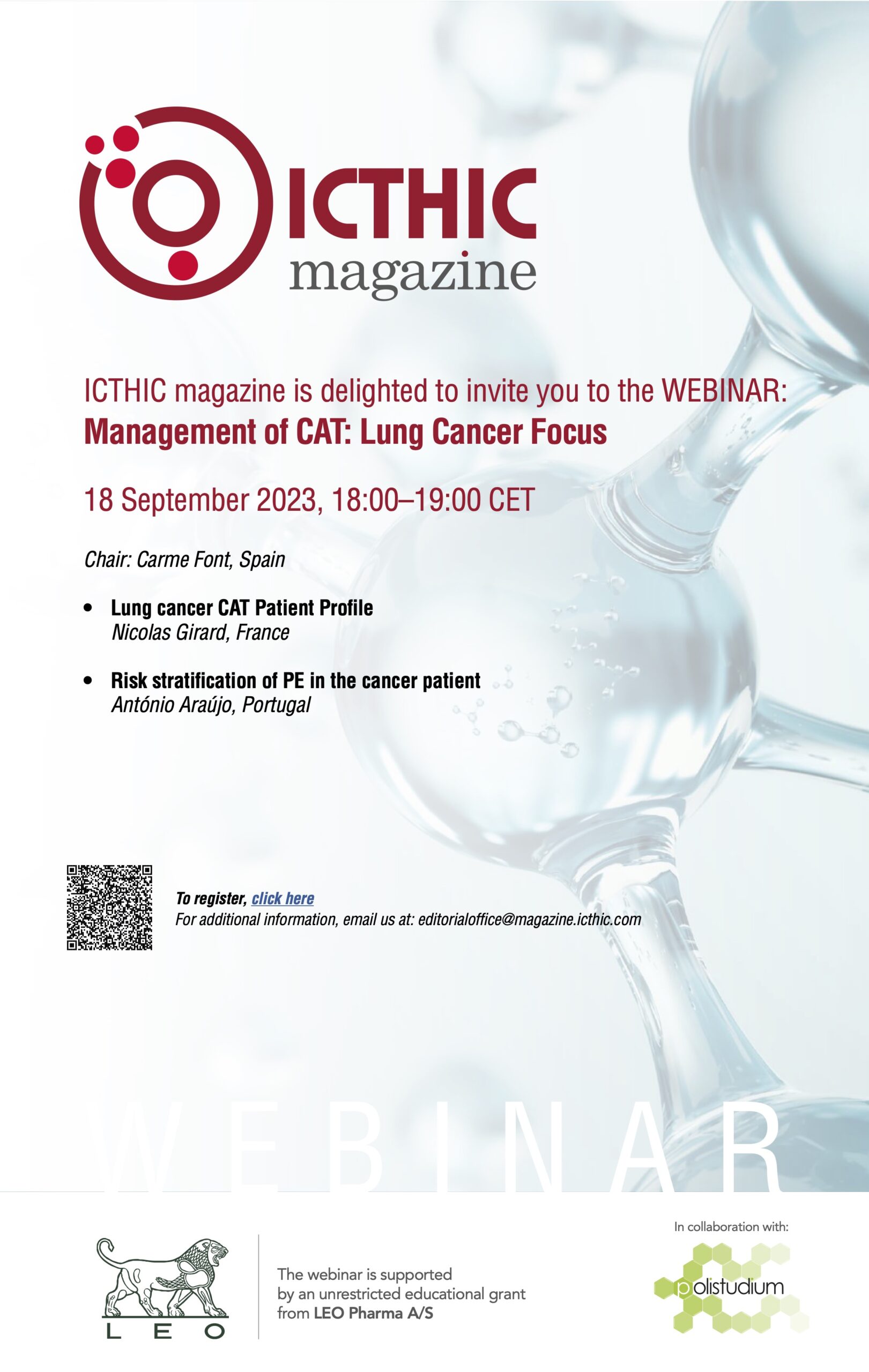 NEW WEBINAR: Management of CAT: Lung Cancer Focus - Icthic Magazine
